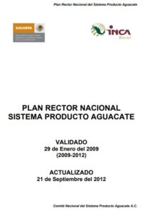 Plan Rector Sistema Nacional del Sistema Producto Aguacate – Fidesur